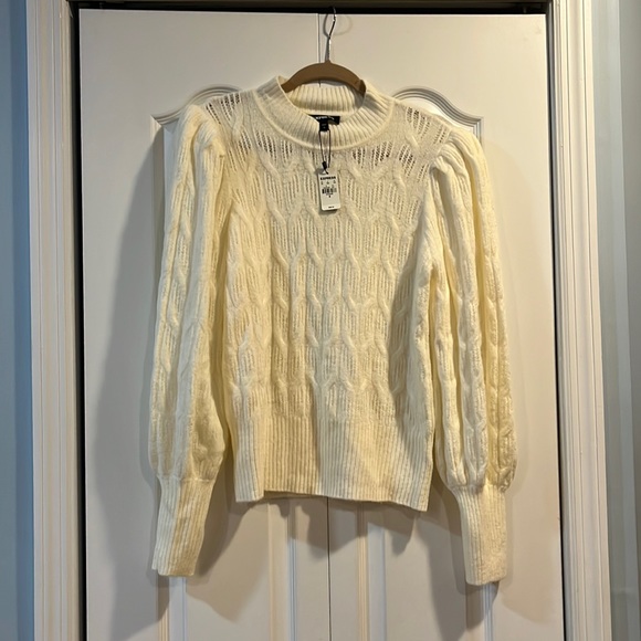 Express | Sweaters | Express Puff Shoulder Sweater Nwt | Poshmark